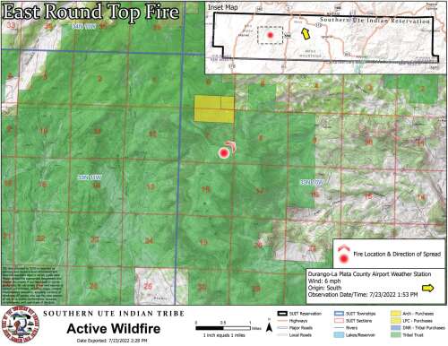 East Round Top Fire ignites 5 acres on Southern Ute Indian Reservation ...