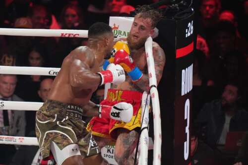 Anthony Joshua knocks out Jake Paul in 6th round to win heavyweight ...