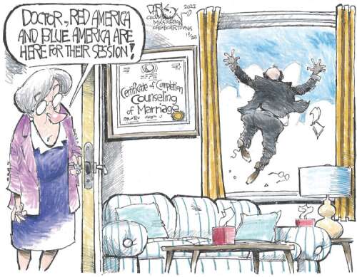 Editorial cartoon: Red, blue America – The Journal