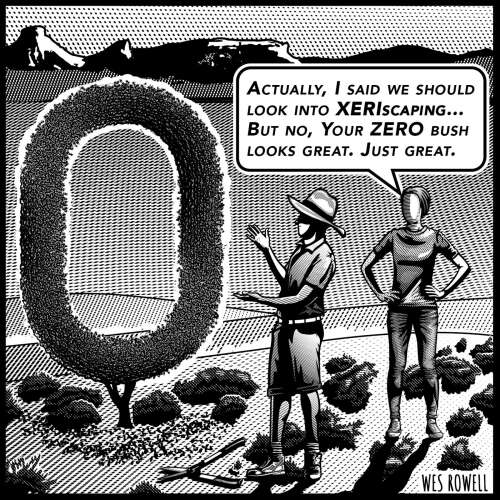 Editorial cartoon: Zero-scaping - The Journal