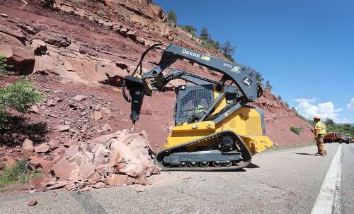 Photo: Roadside boulder turns into rubble – The Durango Herald