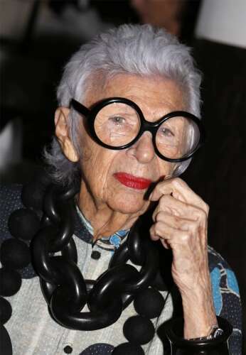 Iris Apfel, fashion icon known for her eye-catching style, dies at 102 ...