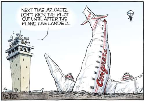 Editorial cartoon: First, land the plane - The Journal