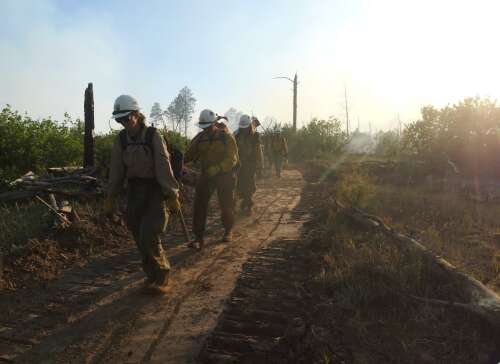 Wildfire crews prioritize structure protection on Ferris Fire as ...