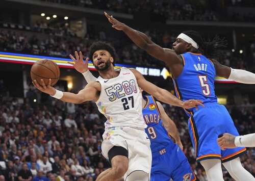 A sick Jamal Murray scores 25 points, Nuggets beat Thunder 119-107 to ...