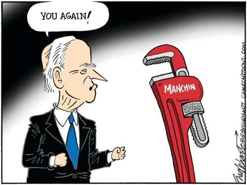 Editorial cartoon: Good bye Manchin - The Journal