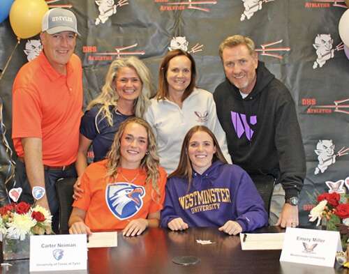 Durango High School students Emery Miller and Carter Neiman sign ...