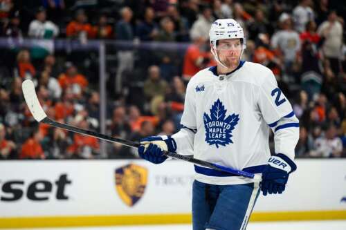 Blues acquire Brandon Carlo from the Maple Leafs in a trade at the NHL ...