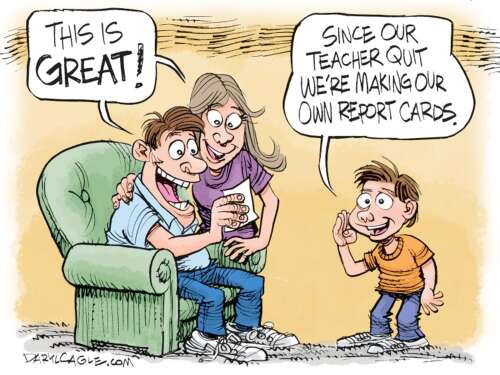 Editorial cartoon: Report card - The Journal